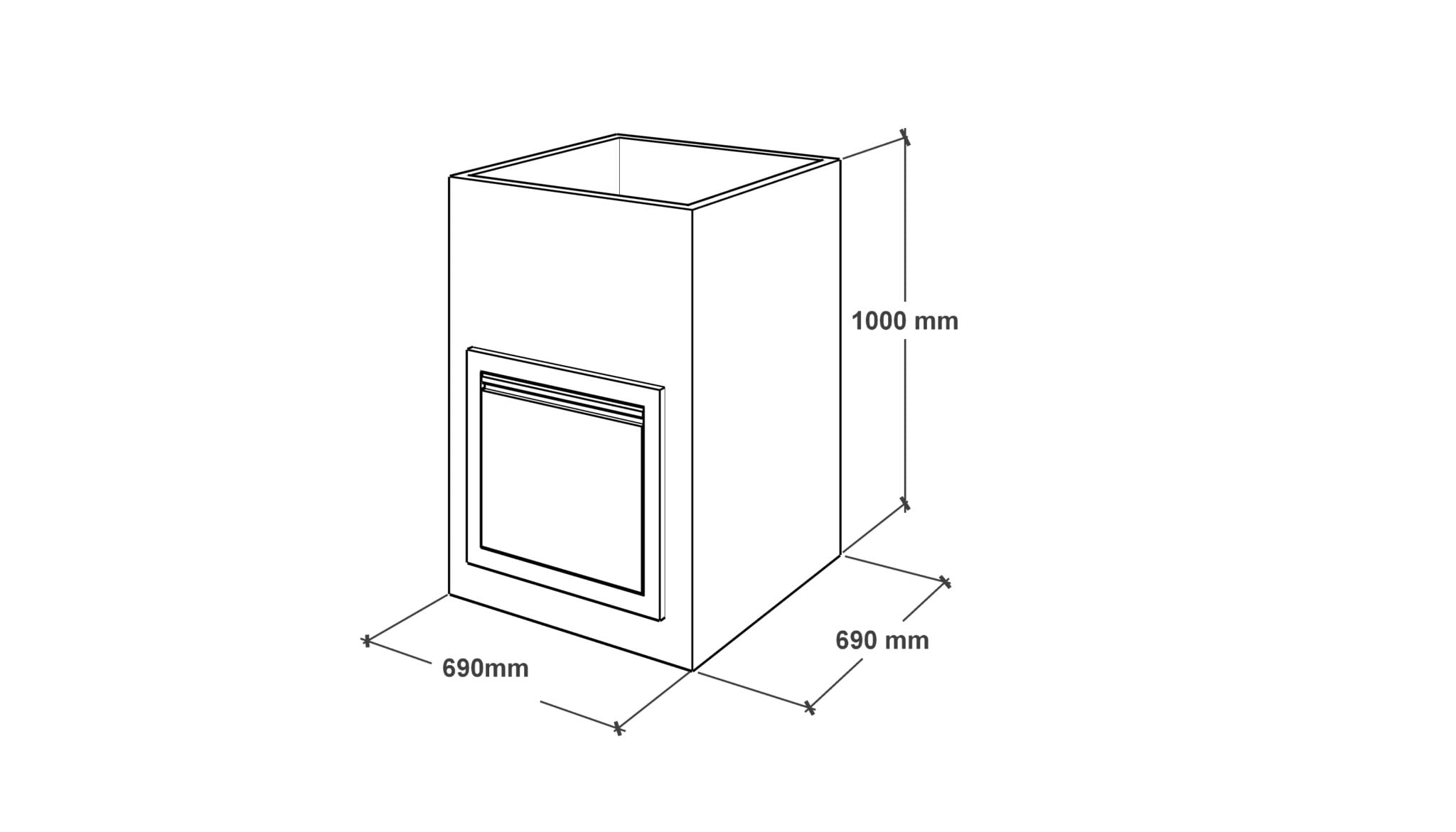 Granite Outdoor Kitchen Corner Planter Module | Igneous