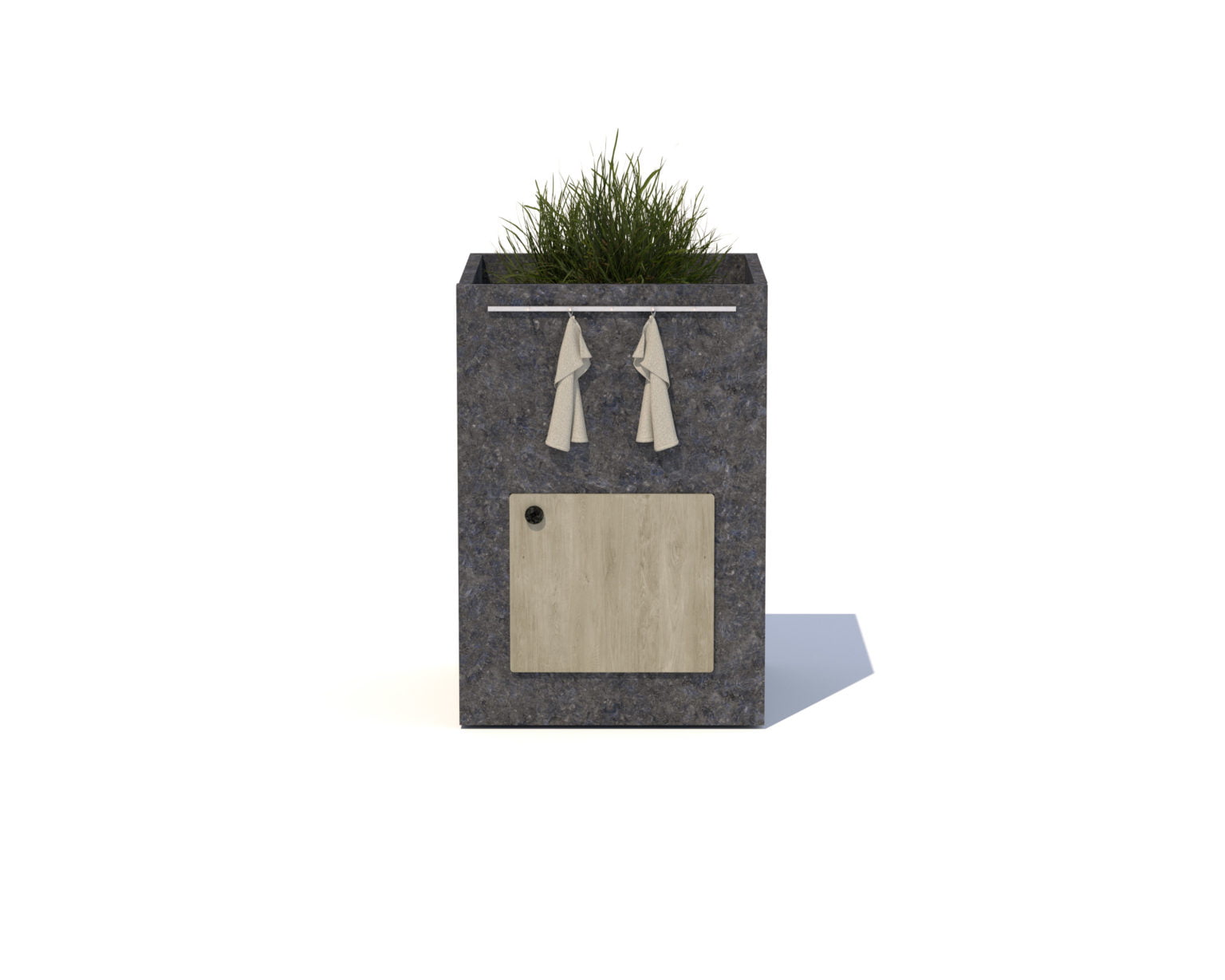 Granite Outdoor Kitchen Corner Planter Module | Igneous