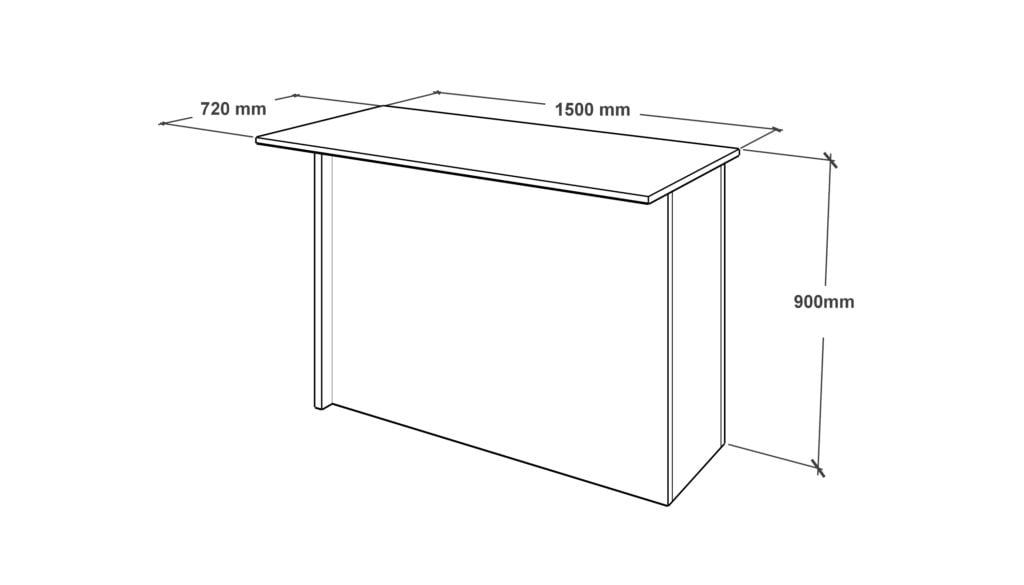 Granite Outdoor Kitchen 1500 Peninsula Table Module | Igneous