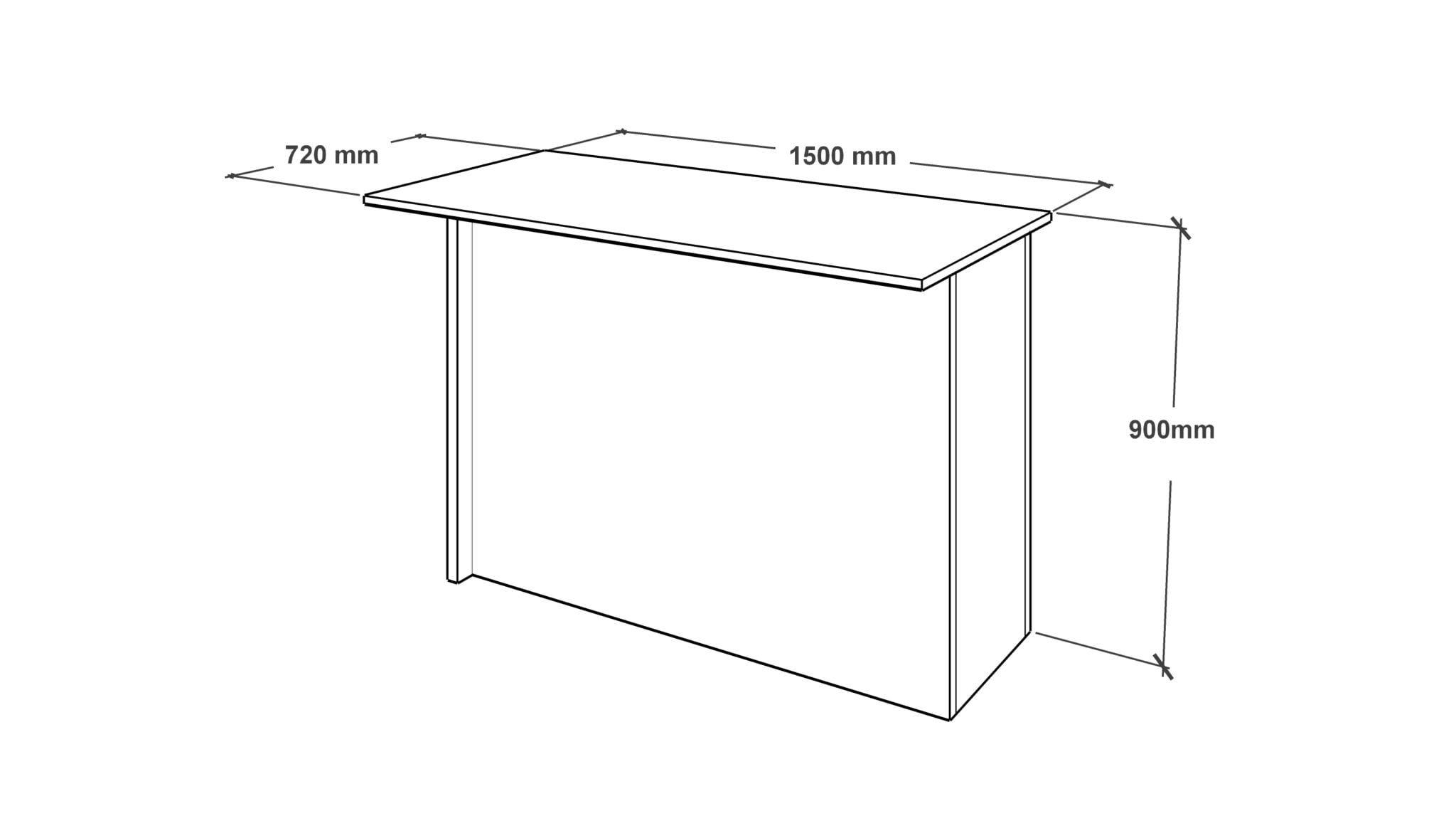 Granite Outdoor Kitchen 1500 Peninsula Table Module | Igneous
