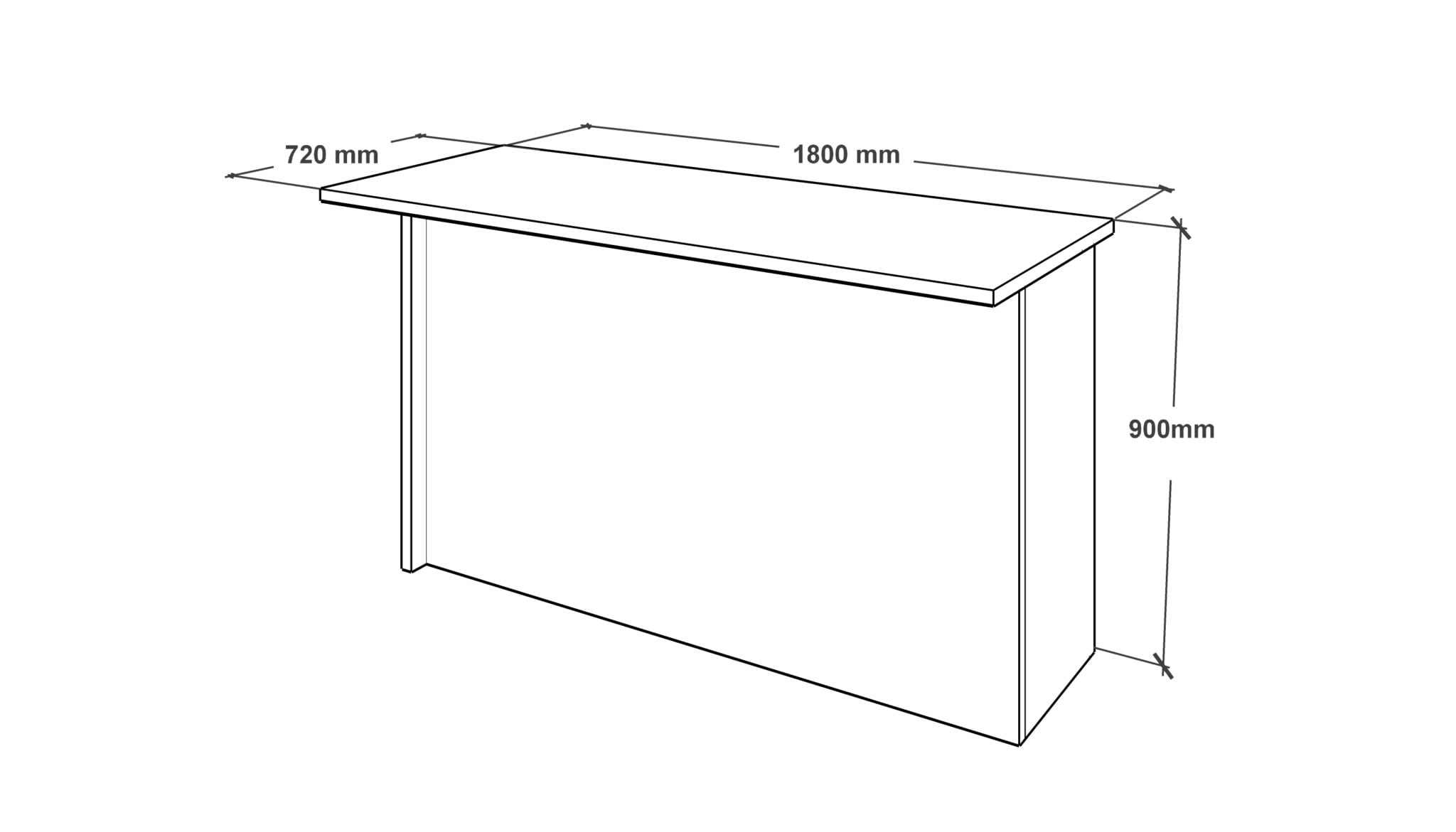 Granite Outdoor Kitchen 1800 Peninsula Table Module | Igneous