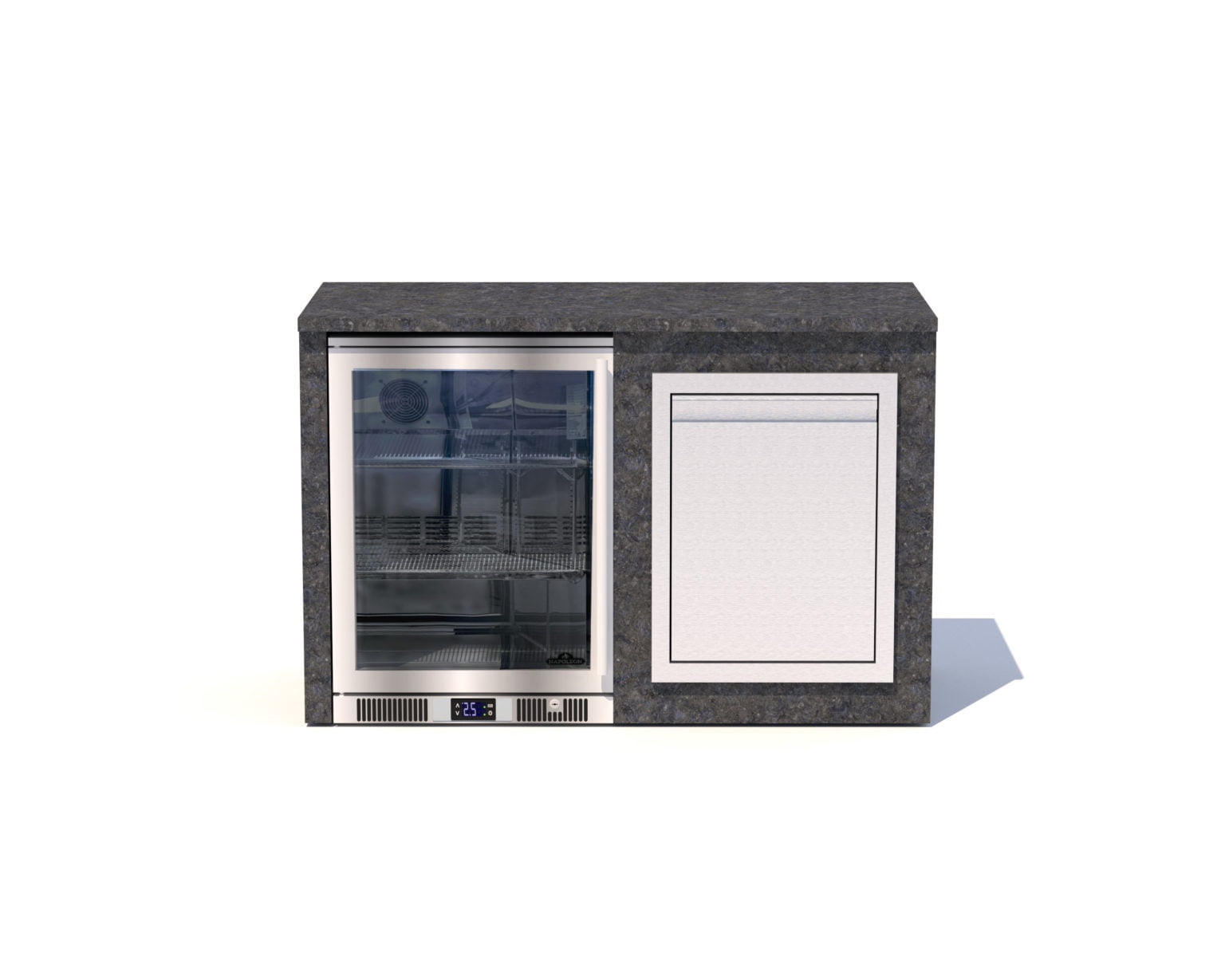 Granite Outdoor Kitchen Single Fridge Module | Igneous