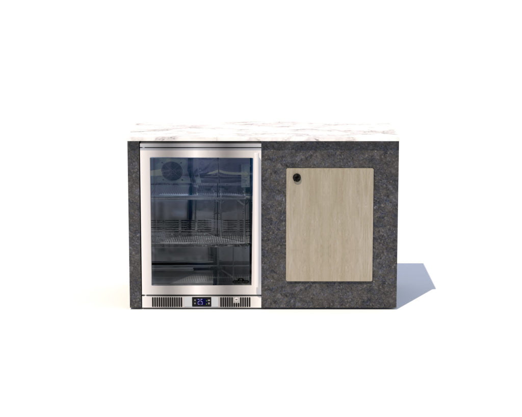 Granite Outdoor Kitchen Single Fridge Module | Igneous