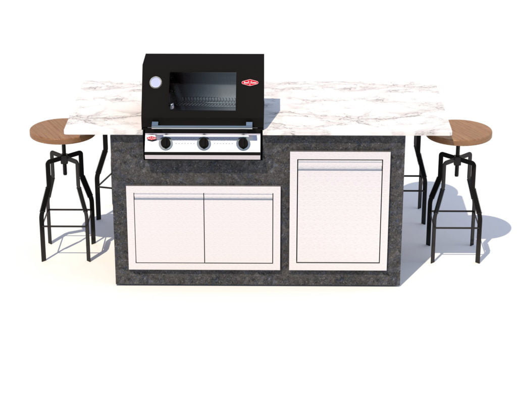 1600MM Granite 2 Cupboard BBQ Island Module | Igneous Outdoor Kitchens
