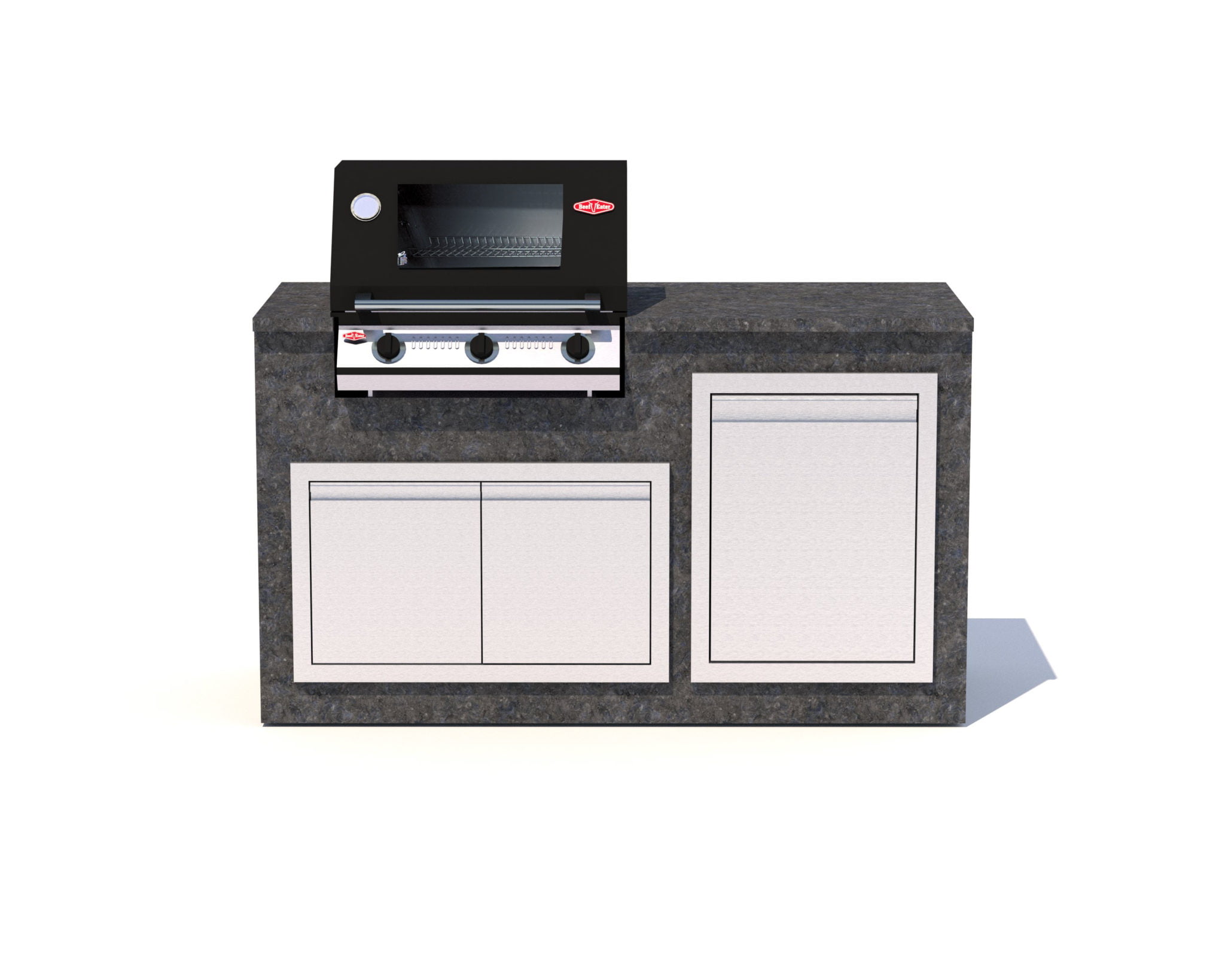 Granite Outdoor Kitchen 2 Cupboard BBQ Module | Igneous