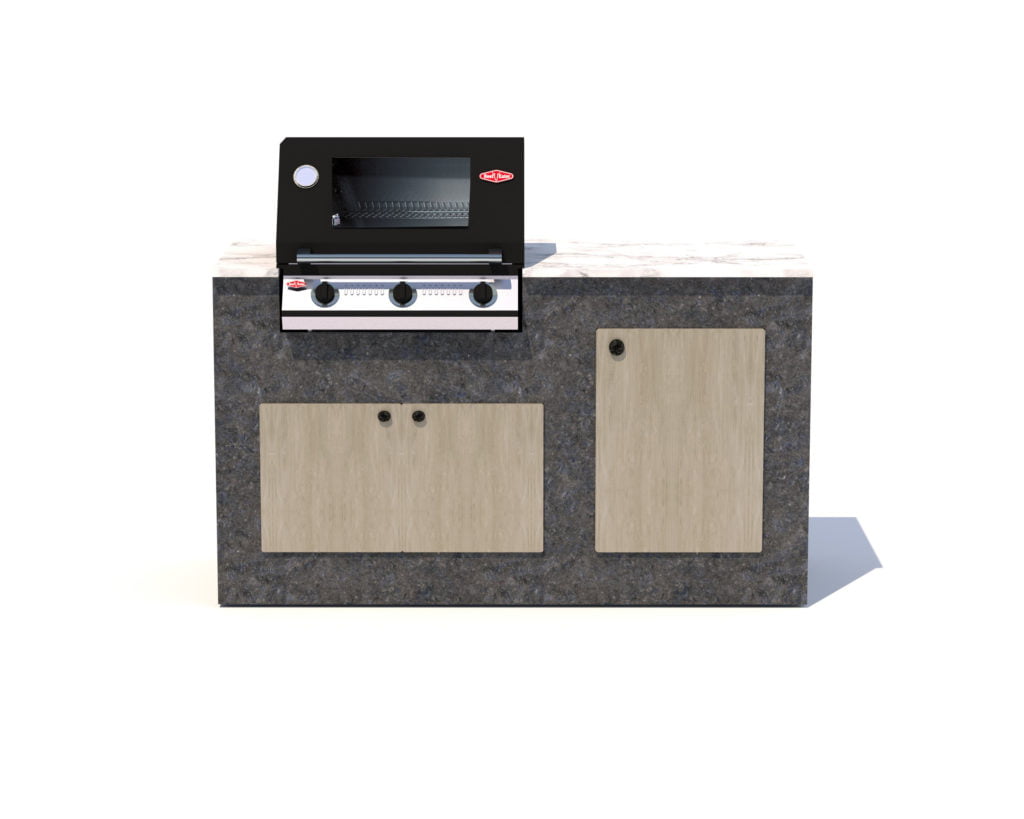 Granite Outdoor Kitchen 2 Cupboard BBQ Module | Igneous