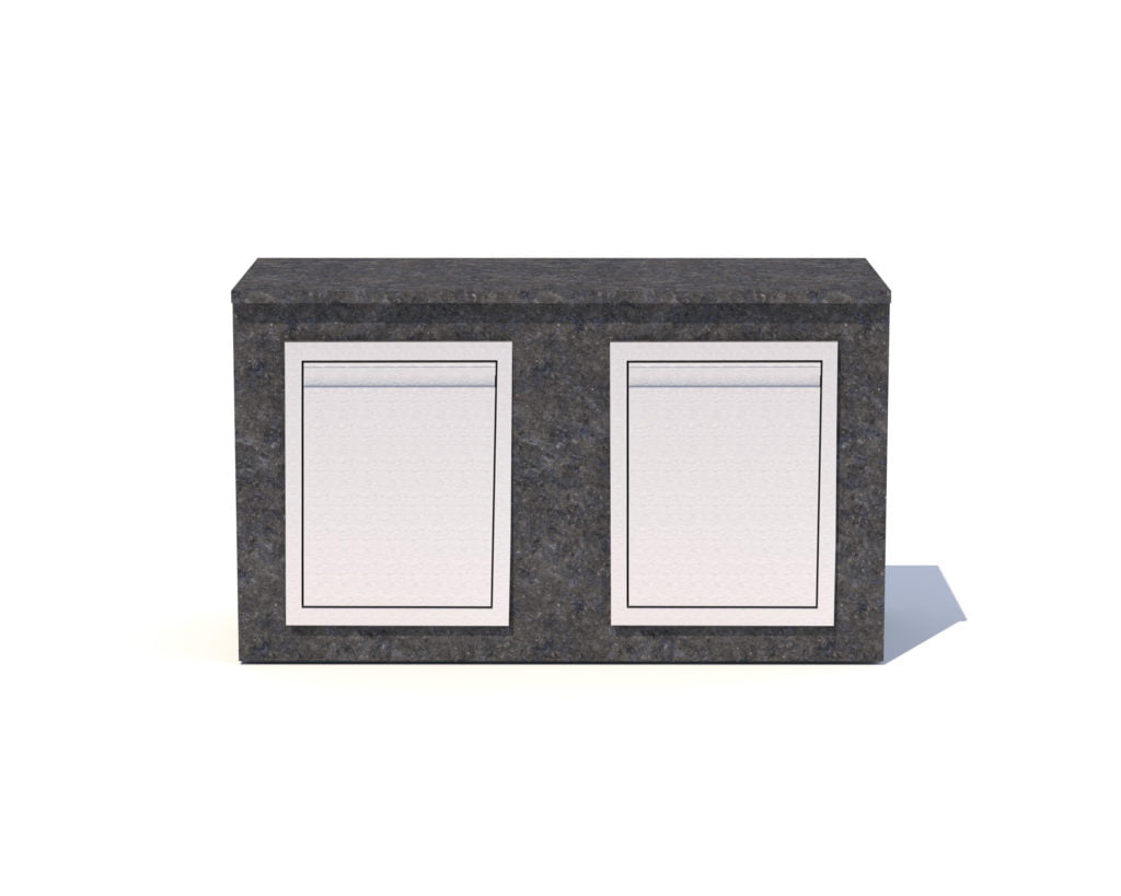 Granite Outdoor Kitchen 2 Cupboard Storage Module | Igneous