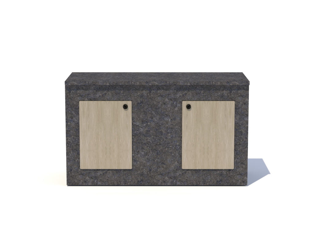 Granite Outdoor Kitchen 2 Cupboard Storage Module | Igneous