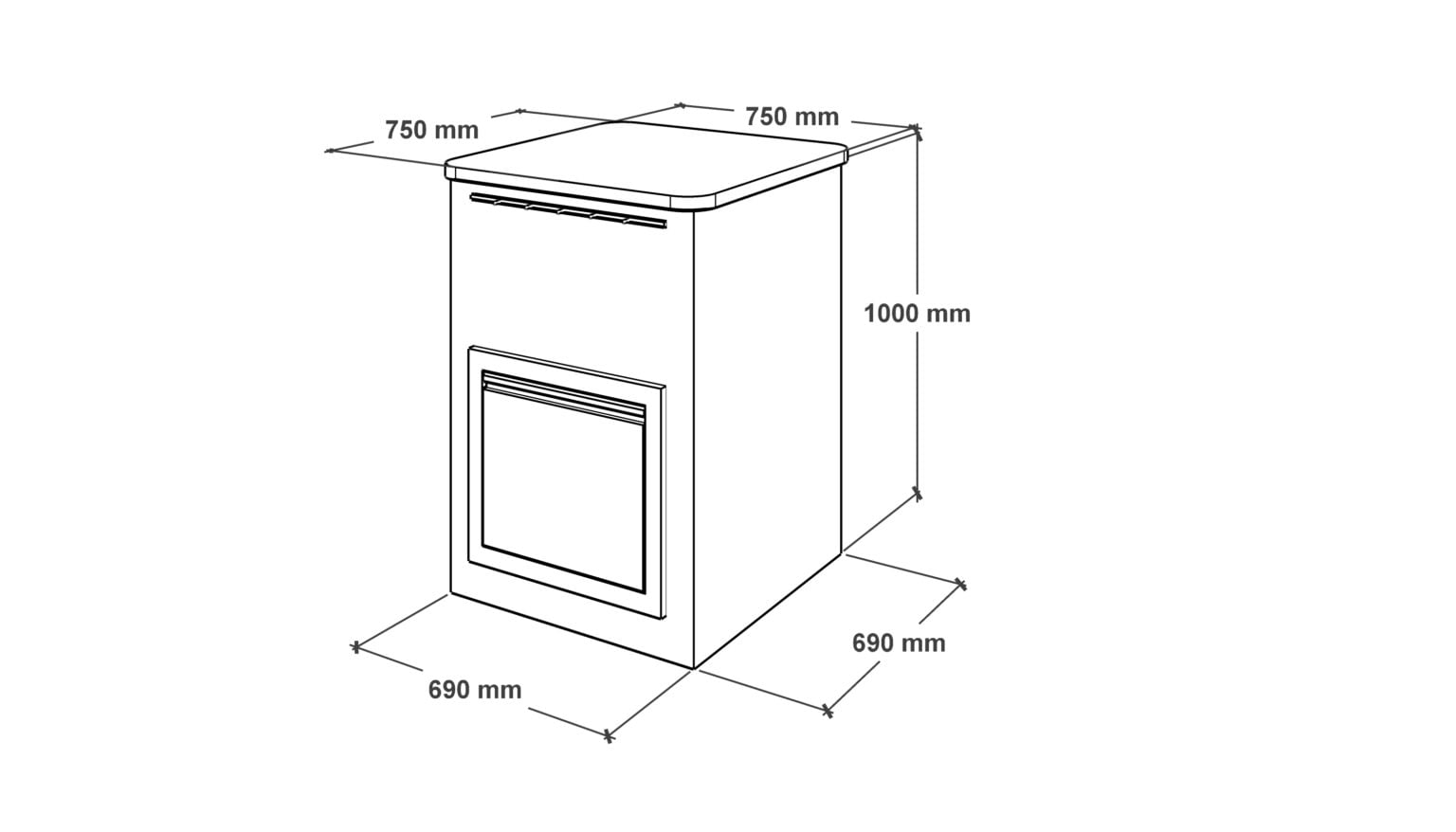 Granite Outdoor Kitchen Corner Pizza Oven Module | Igneous